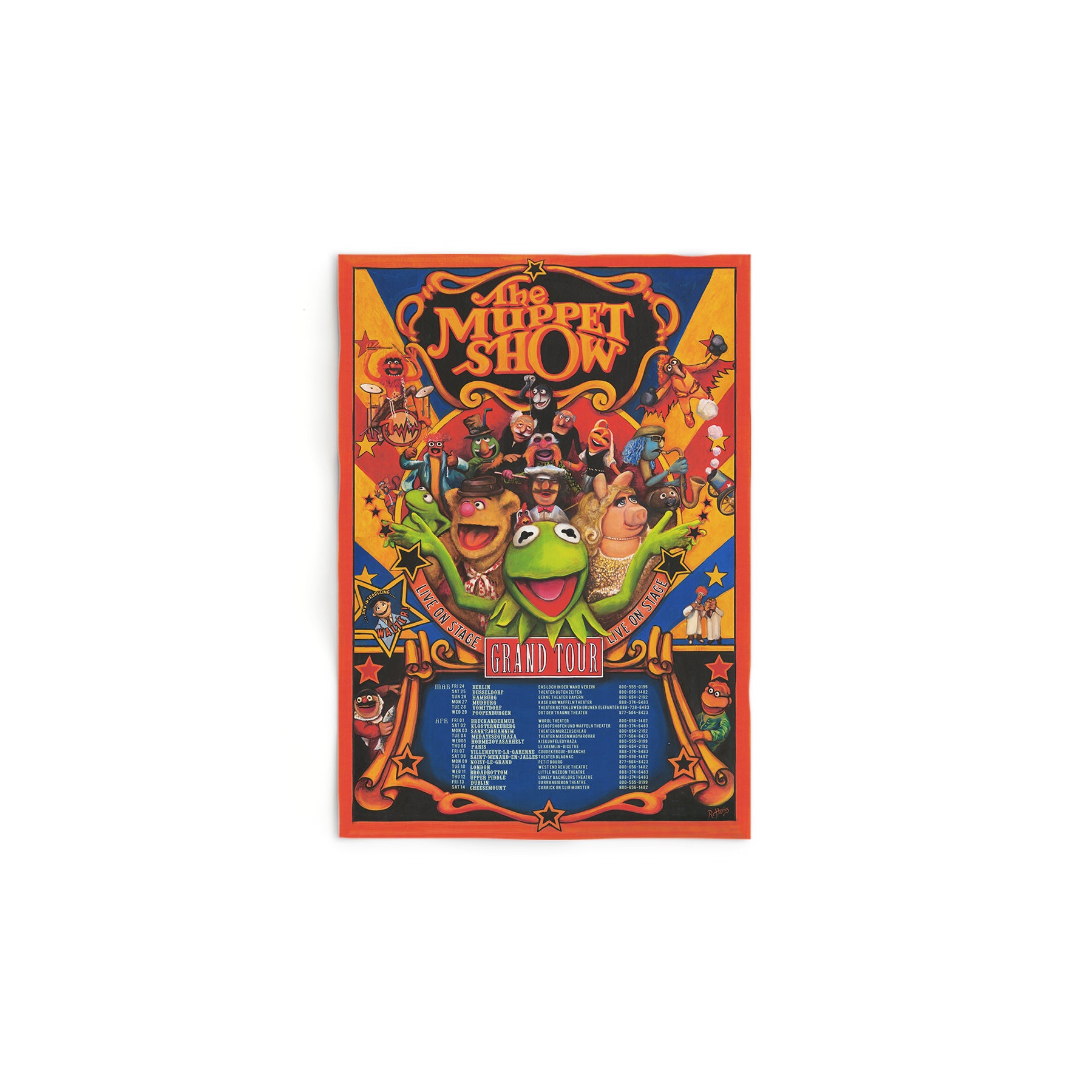 The Muppet Show Grand Tour Poster | Muppets Most Wanted | ReplicaPropStore