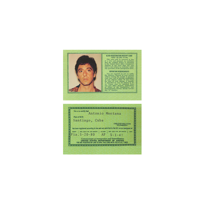 Tony Montana's Green Card | Scarface | ReplicaPropStore