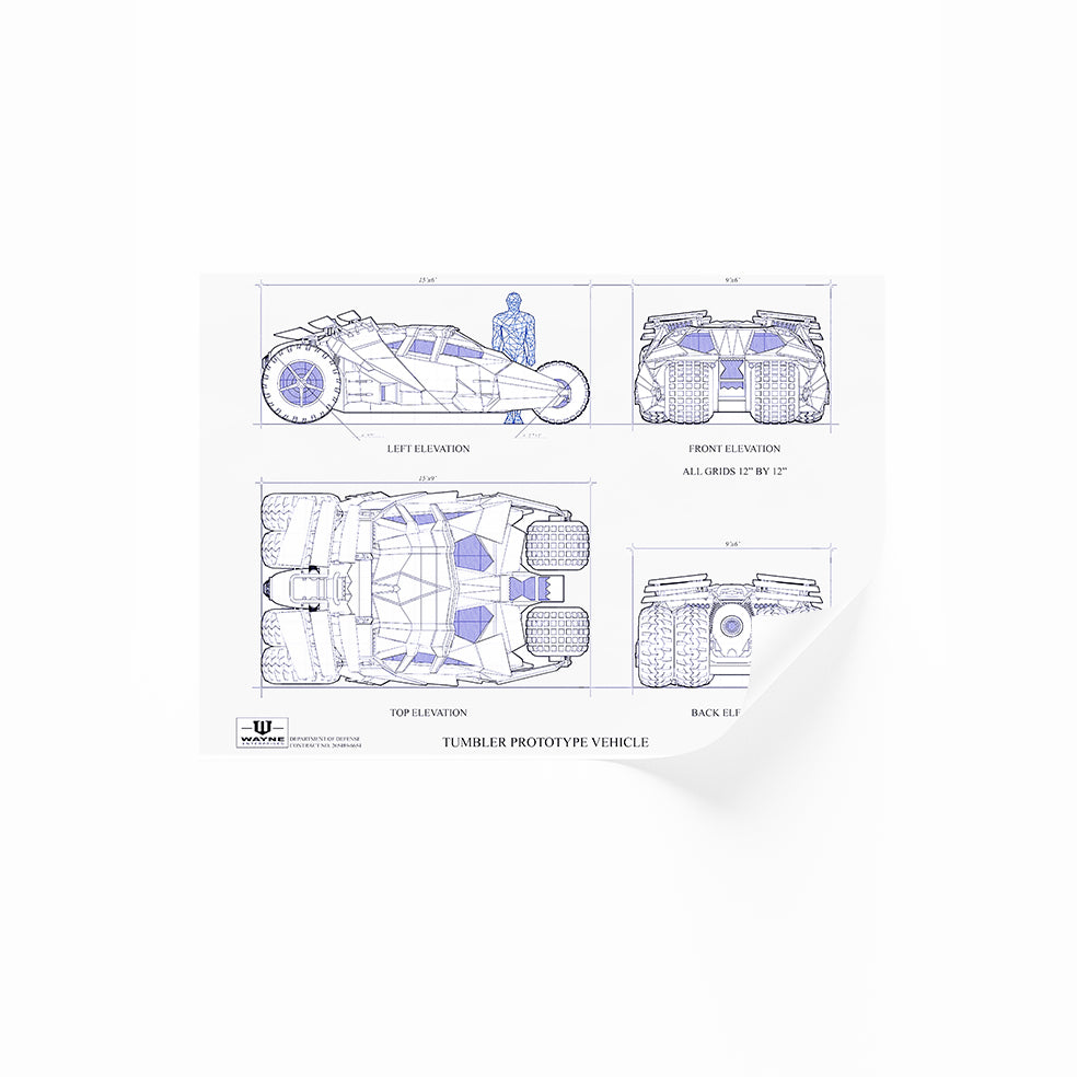 Batmobile Tumbler Blueprints