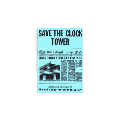 Save The Clock Tower Flyer | Back To The Future | ReplicaPropStore