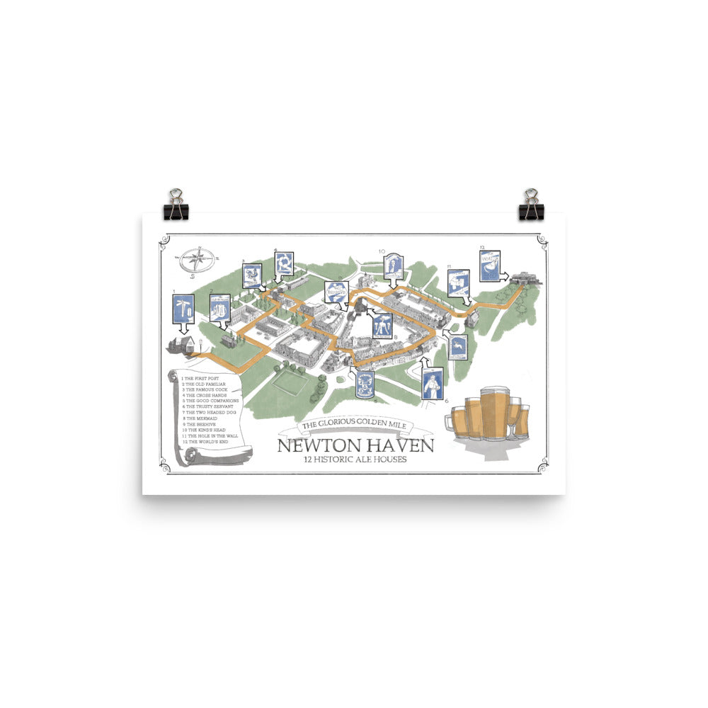 Newton Haven Map Poster | ReplicaPropStore